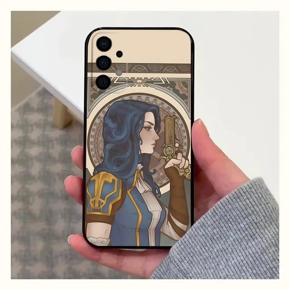 Caitlyn Arcane Inspired Soft Black Phone Case for Samsung a11 (Z6)