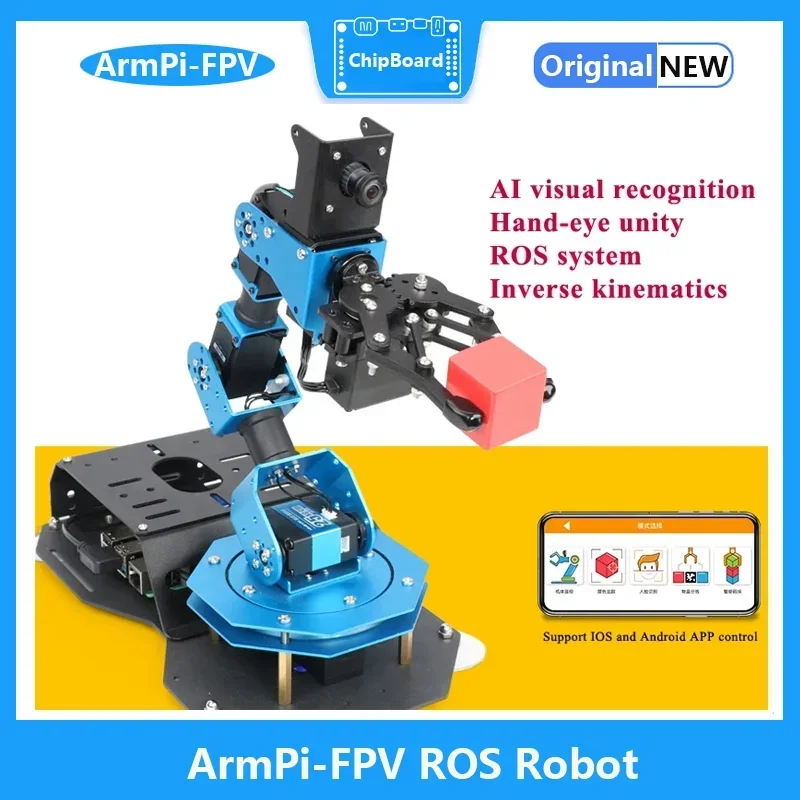 Six-Axis Mechanical Arm Robot Raspberry Pi AI Visual Recognition Ros ...