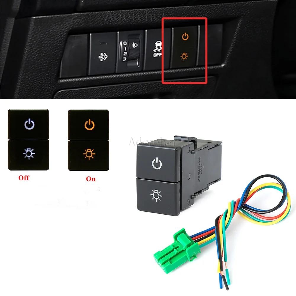 Interruptor-Dual-Car-Key-LED-Power-Supply-Farol-Radar-Holofotes-Radar ...