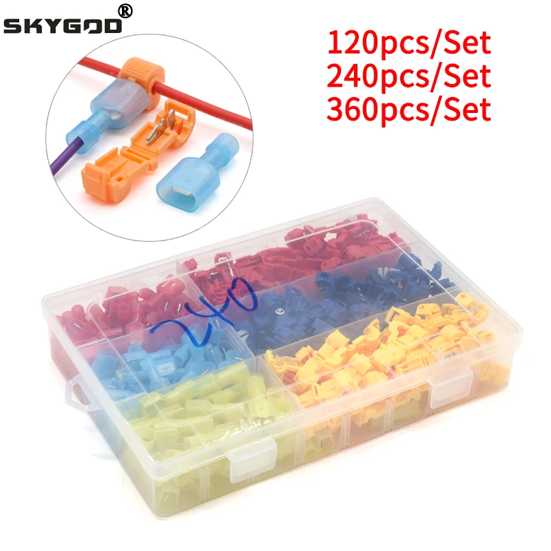 Boxed T-type Crimp Terminal,Wire Connection Clip Quick ,Peel-Free ...