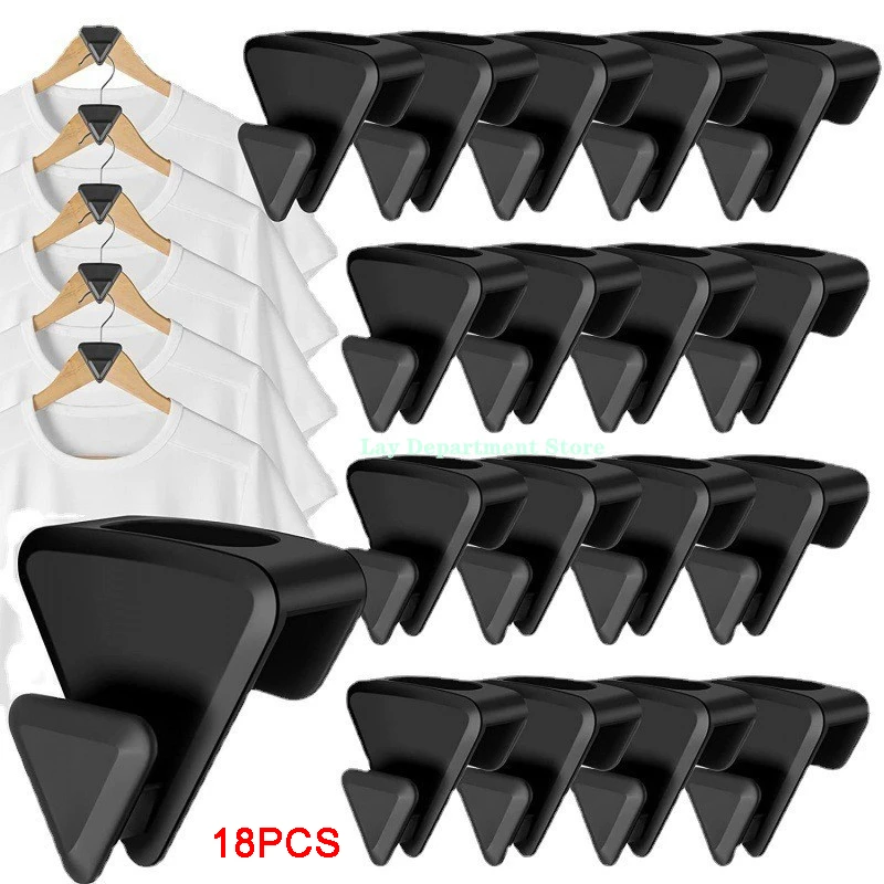 12/18PCS Clothes Hanger Connector Triangles Closet Extender Clips ...