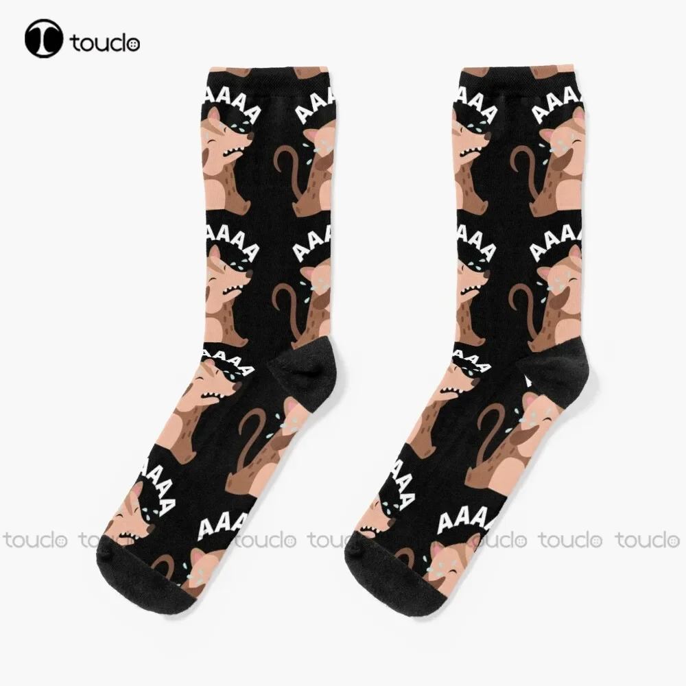 Aaaaaa Crying Opossum Stressed Possum Funny Dank Meme Socks Halloween ...