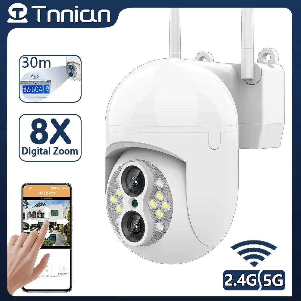 Tnnian 4mp Dual Lens Wifi Surveillance Buiten Waterdichte Camera 10x ...