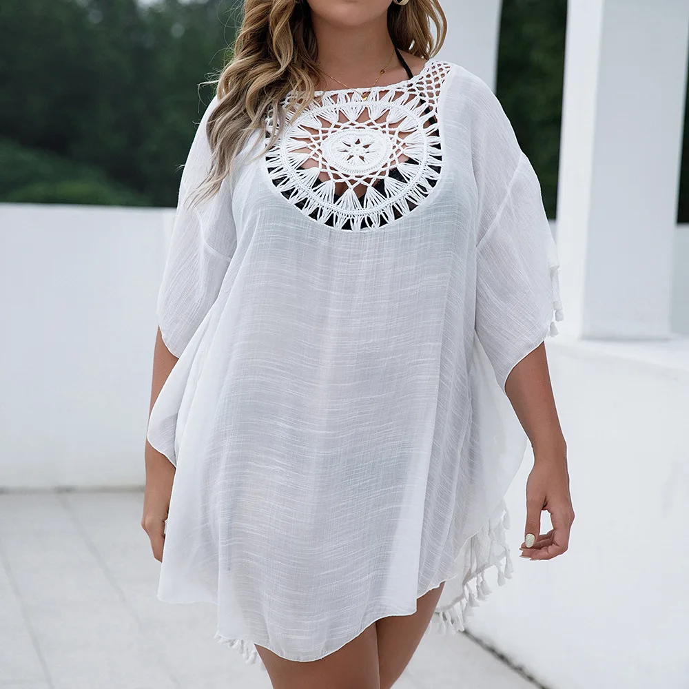 CROCHET BIKINI-Plus Size Beach Tunic for Women, Swimwear, Sun ...