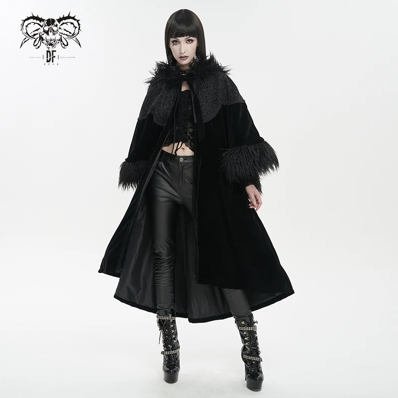 Steel-Master-punk-rock-winter-women-s-coat-with-patchwork-mid-length ...