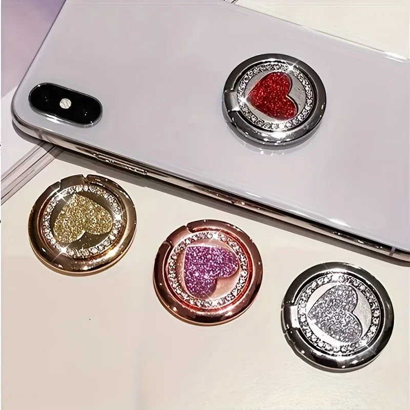 Circular-Glittering-Heart-Metal-Ring-Buckle-Phone-Holder-for-Mobile ...