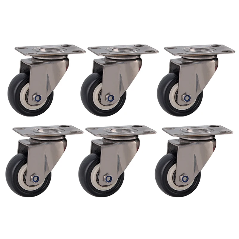 1-5-Casters-Wheels-With-304-Stainless-Steel-Frame-Polyurethane-Tread ...