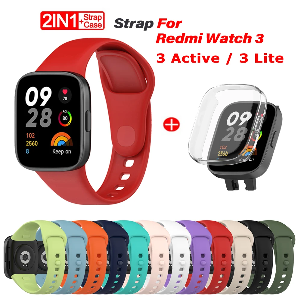 Watch Strap Bracelet For Xiaomi Redmi Watch 3 Smart Watch Replacement Silicone Strap For Redmi ...
