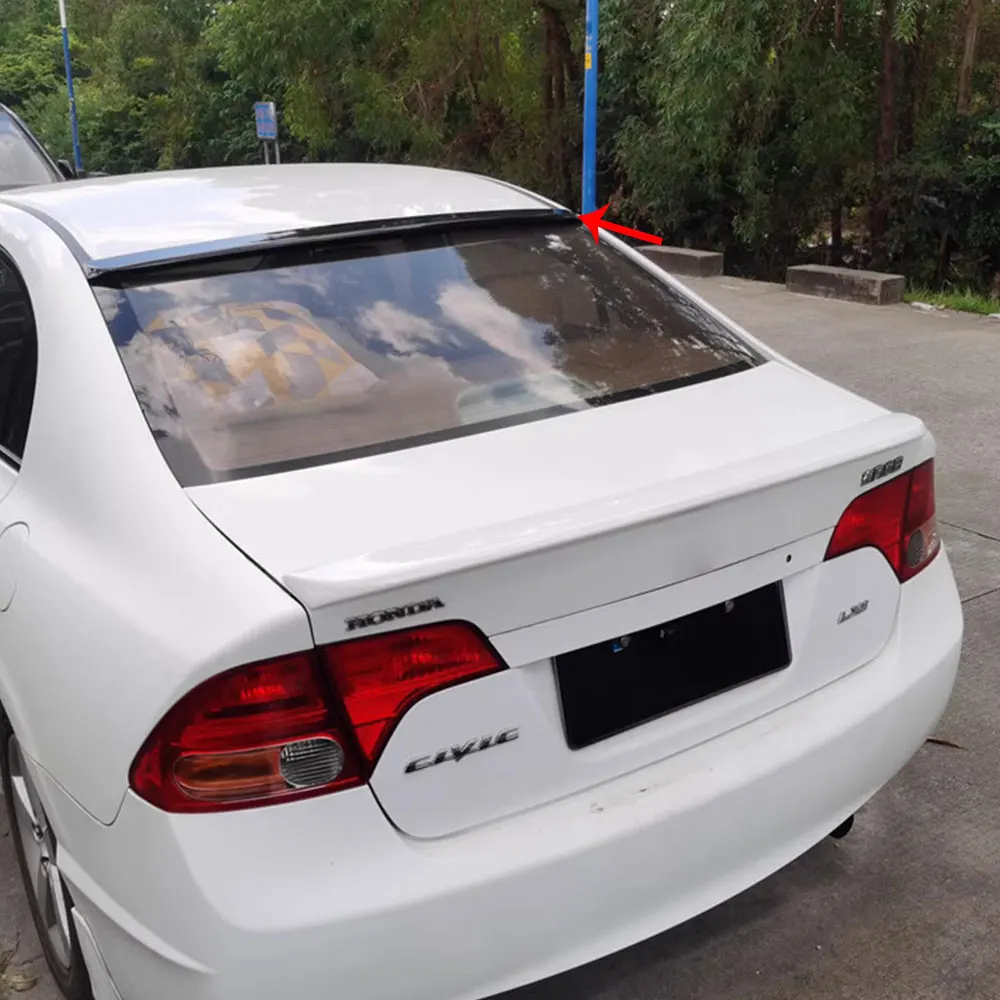 For The 8th Generation Honda Civic 4 Door Rear Window Roof Spoiler Wing 2006 2015 External Accessory ABS Plastic Modification AliExpress