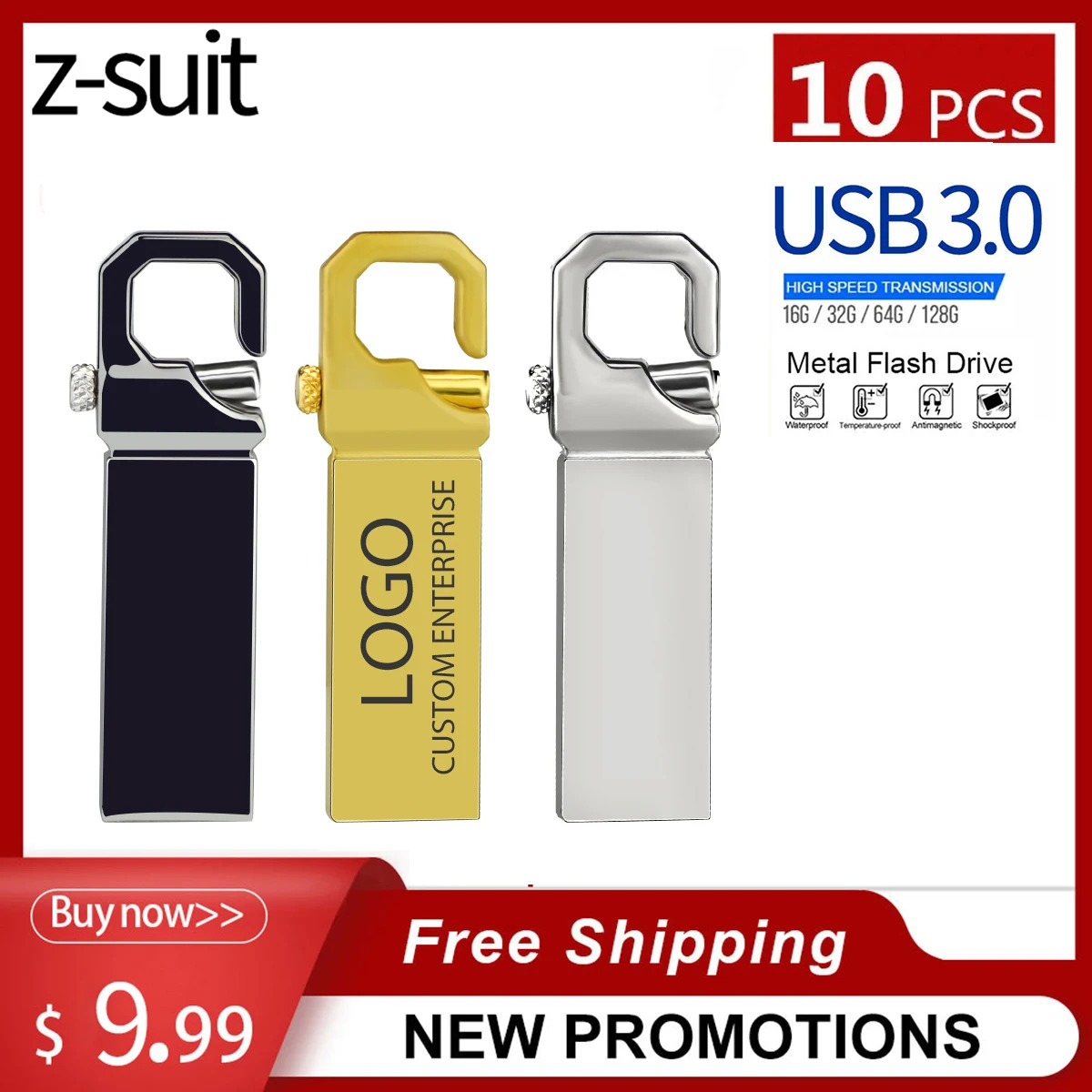 10Pcs-Lot-USB-Flash-Drive-32GB-Pen-Drive-Waterproof-Flash-Drive-Mini ...