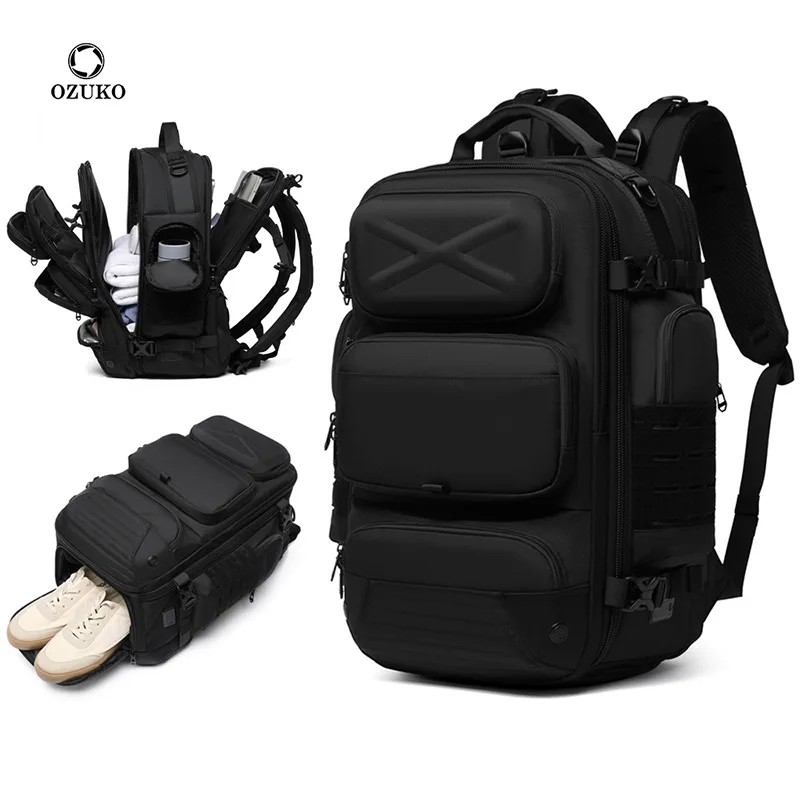 Mochila Ozuko para hombre, bolsa de viaje multifuncional para ...