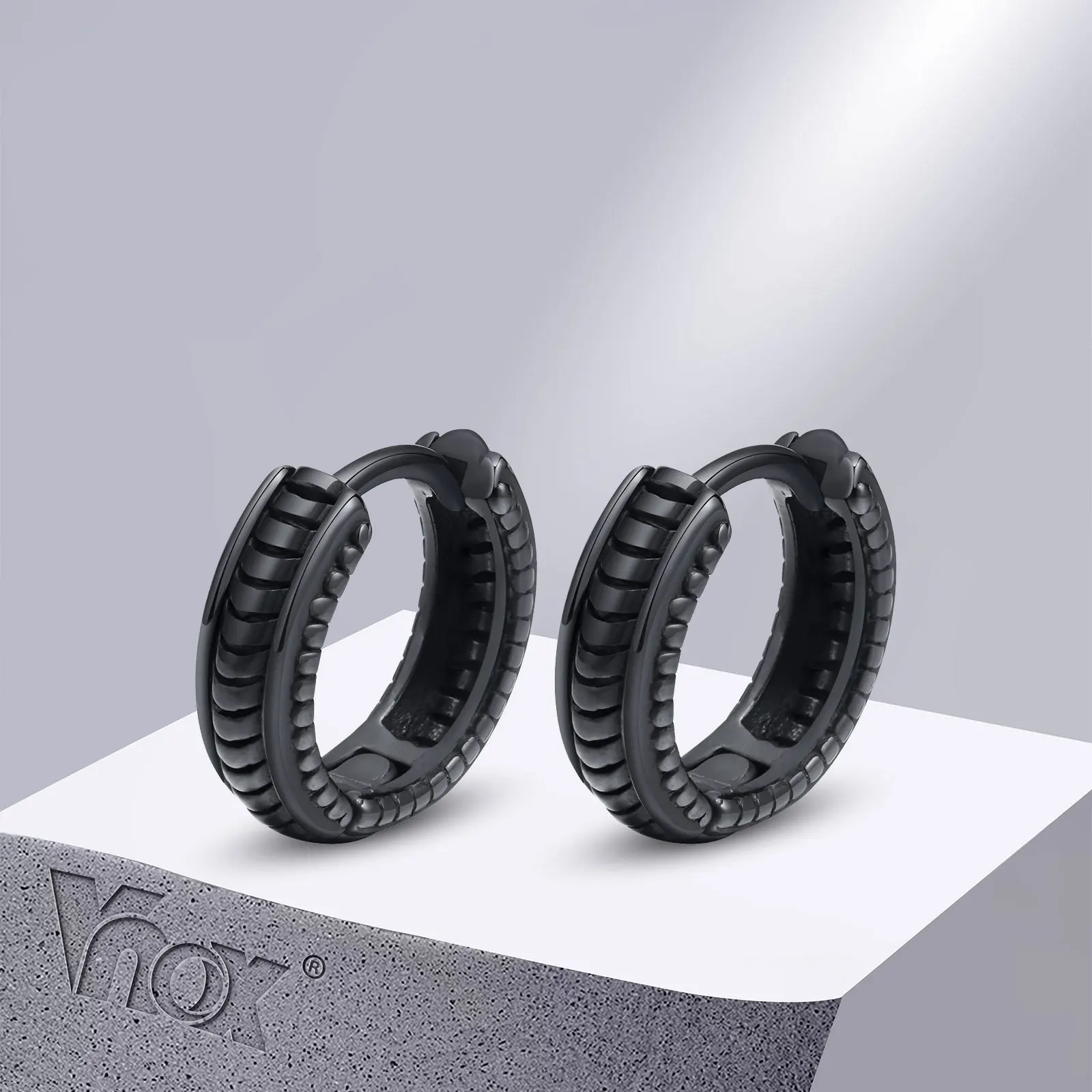 Vnox-Stylish-Hoop-Earrings-for-Men-Boys-Stainless-Steel-Huggies-Earring ...