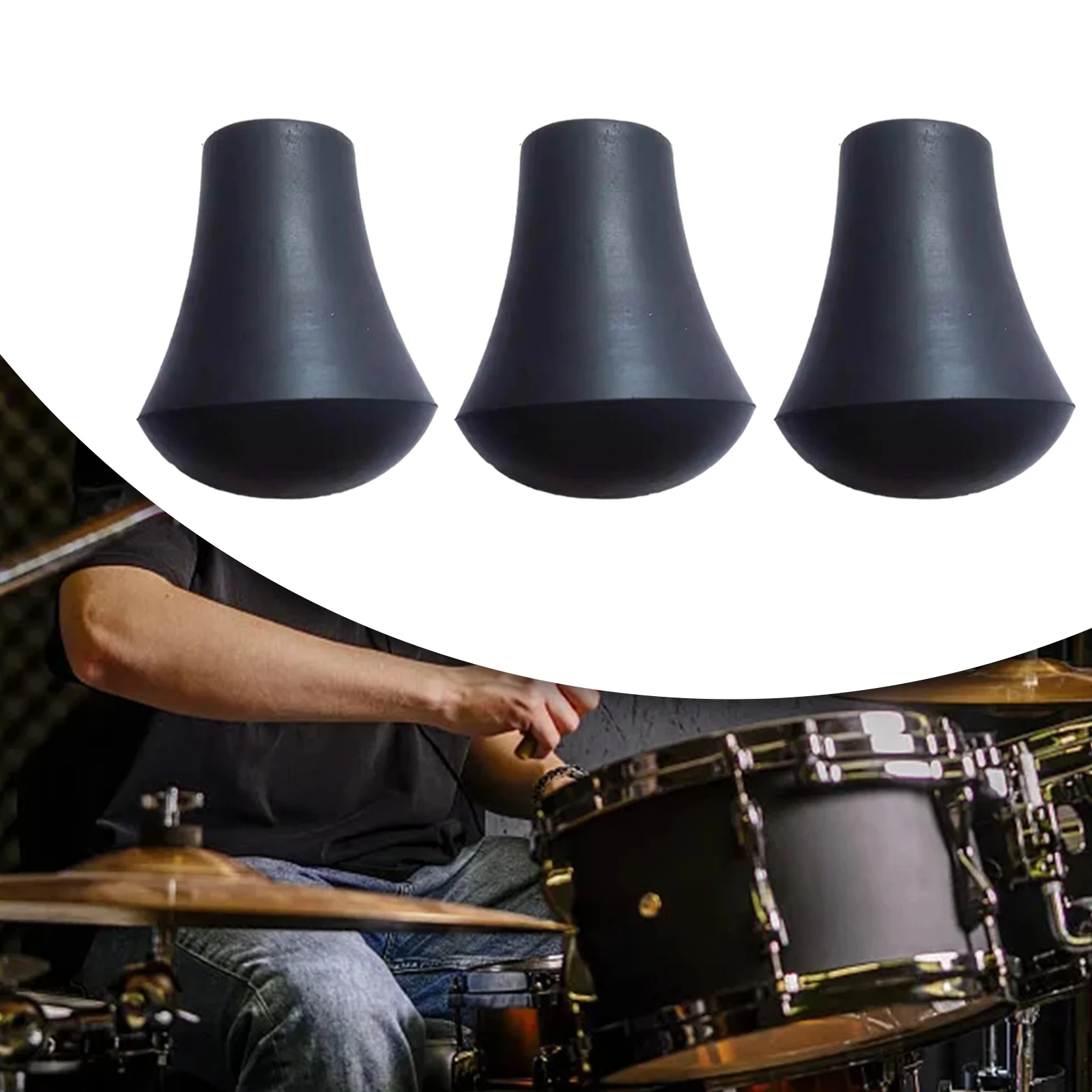 3 Pcs Floor Tom Legs Parts Drum Feet Slipcover Percussion Replacement ...
