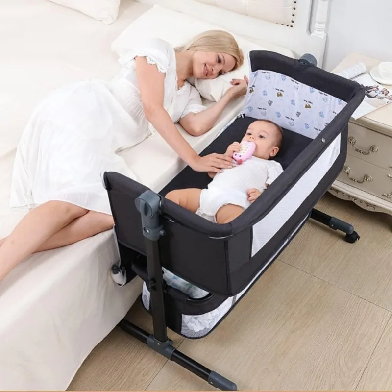 Portable Baby Crib Convertible Bassinet Multi-Functional Foldable ...