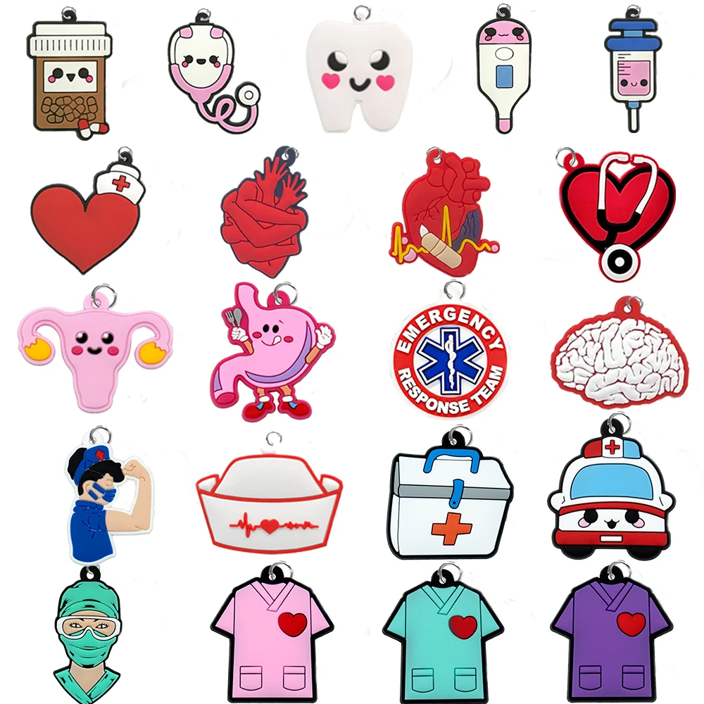 20PCS-Medical-Keychain-Accessories-Stethoscope-Nurse-Uniform-for-Nurse ...