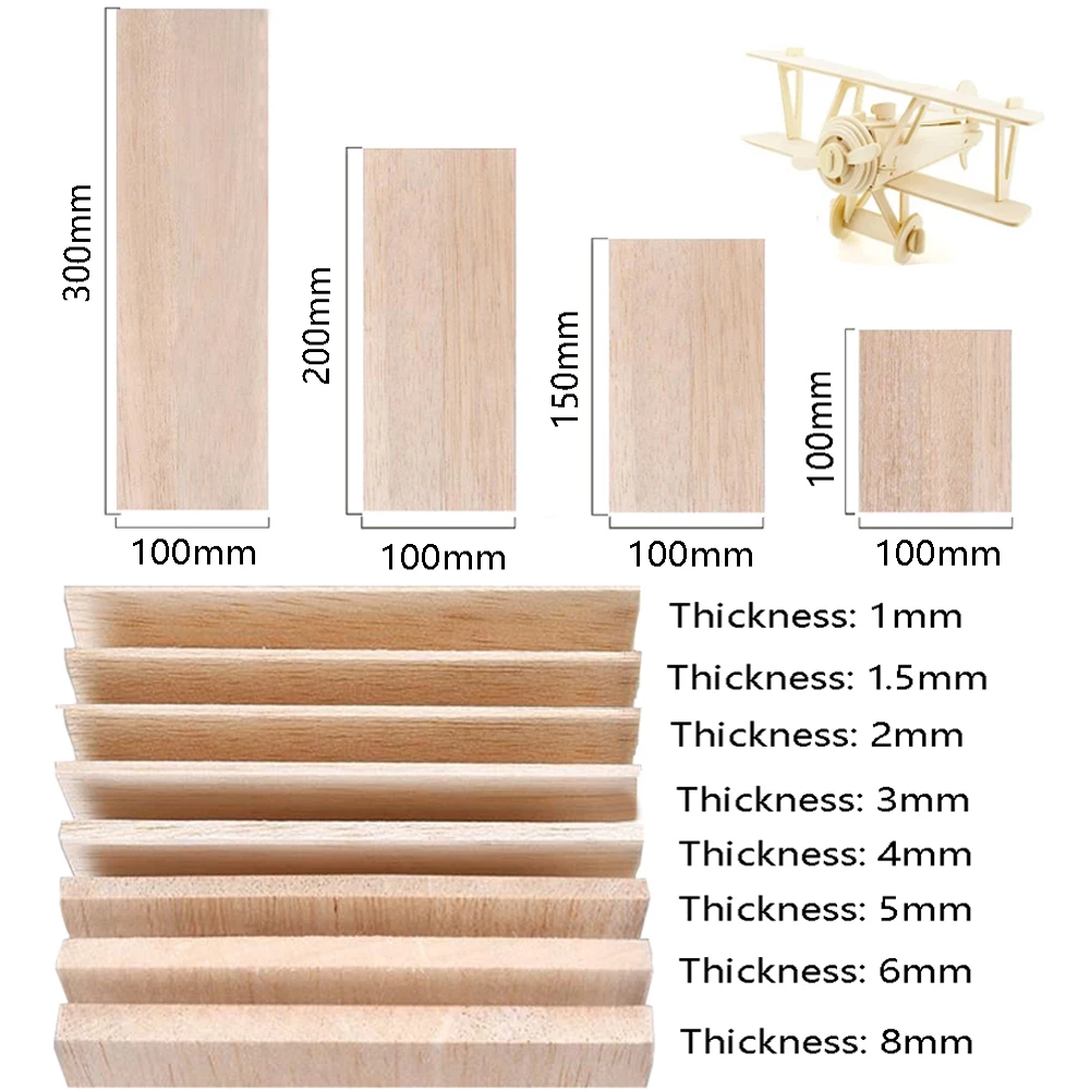 5pcs-Pack-1-8mm-Thicks-Lightweight-Wooden-Plank-Craft-Board-Model ...