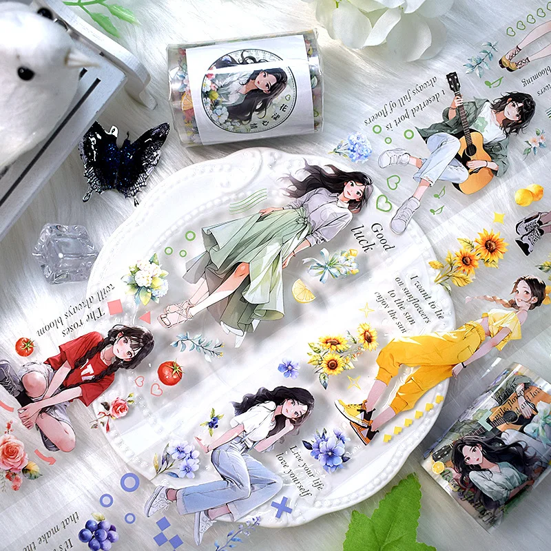 1pcs-1lot-Decorative-Adhesive-tapes-Modern-lovely-woman-masking-tapes ...