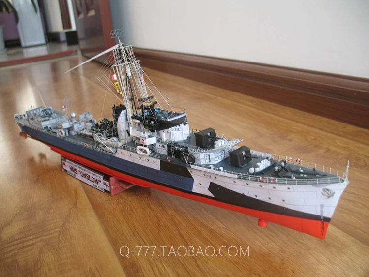 1:200 1:144 World War Ii British O-class Hms Onslow Destroyer Oslo 3d ...