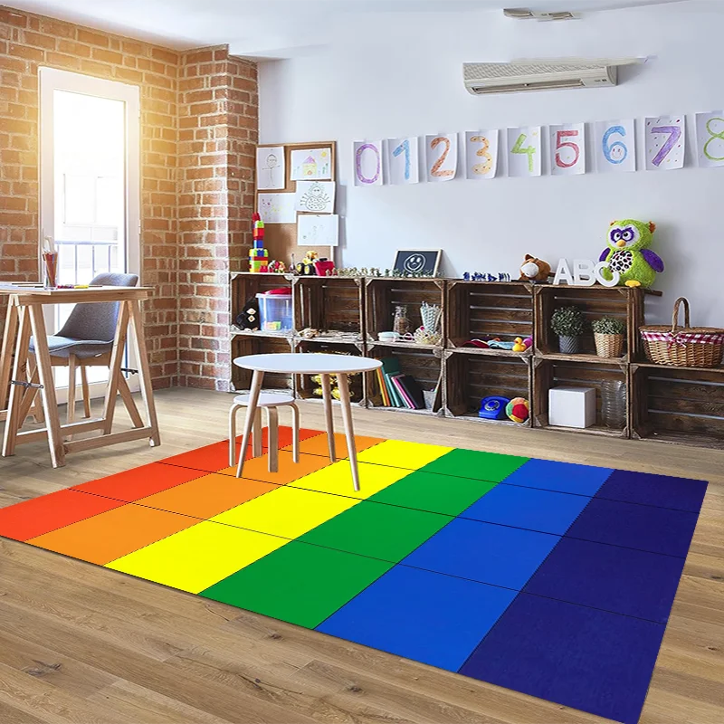 Color-Block-Plaid-Carpet-Modern-Simple-Versatile-Living-Room-Bedroom ...