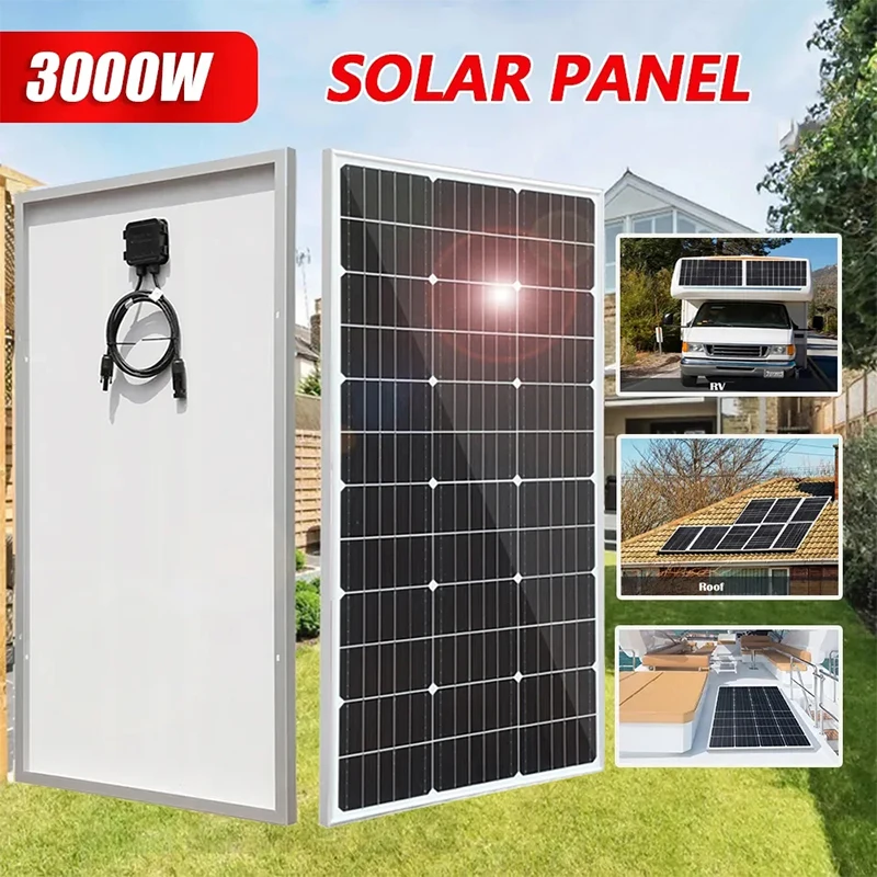 3000W Solar Panel 18V High Efficiency Portable Power Bank Flexible ...