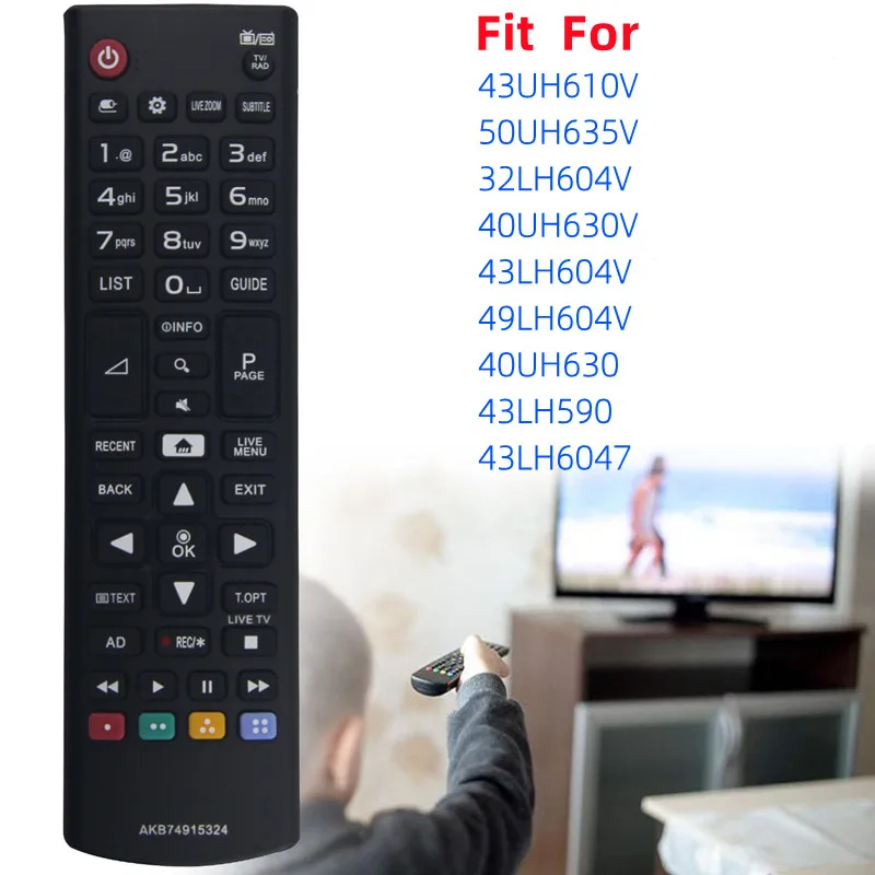 LG 스마트 TV 리모컨, 범용 AKB74915324, 43UH610V, 50UH635V, 32LH604V, 40UH630V, 43LH604V, 49LH604V 용, 신제품 ...