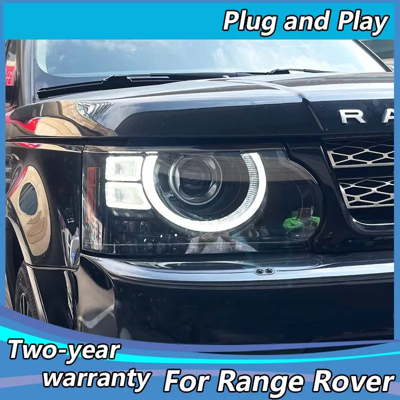 ALL-LED-Headlights-For-Range-Rover-2005-2013-LED-DRL-Running-Light-LED ...