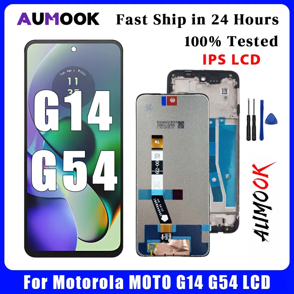 6.5" G14 G54 Screen For Motorola Moto G14 LCD Display with Frame Touch ...