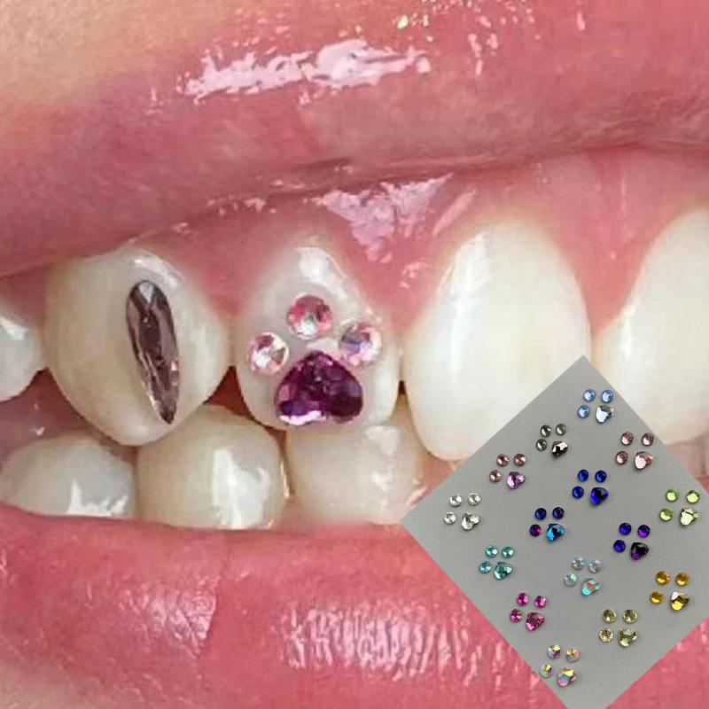 4Pcs-Dental-Tooth-Gems-Crystal-Diamond-Ornament-Cat-Paw-Color-Teeth ...