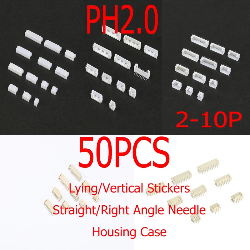 50PCS-PH2-0-Straight-Right-Angle-Needle-Lying-Vertical-Stickers-House ...