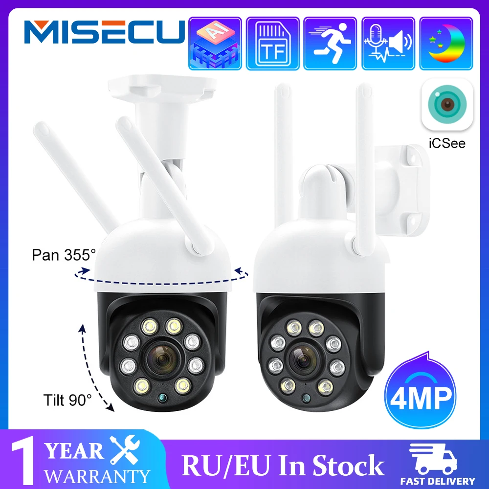 Audio Security Surveillance Camera | Misecu 1080p Wifi Ptz Camera - Hd ...