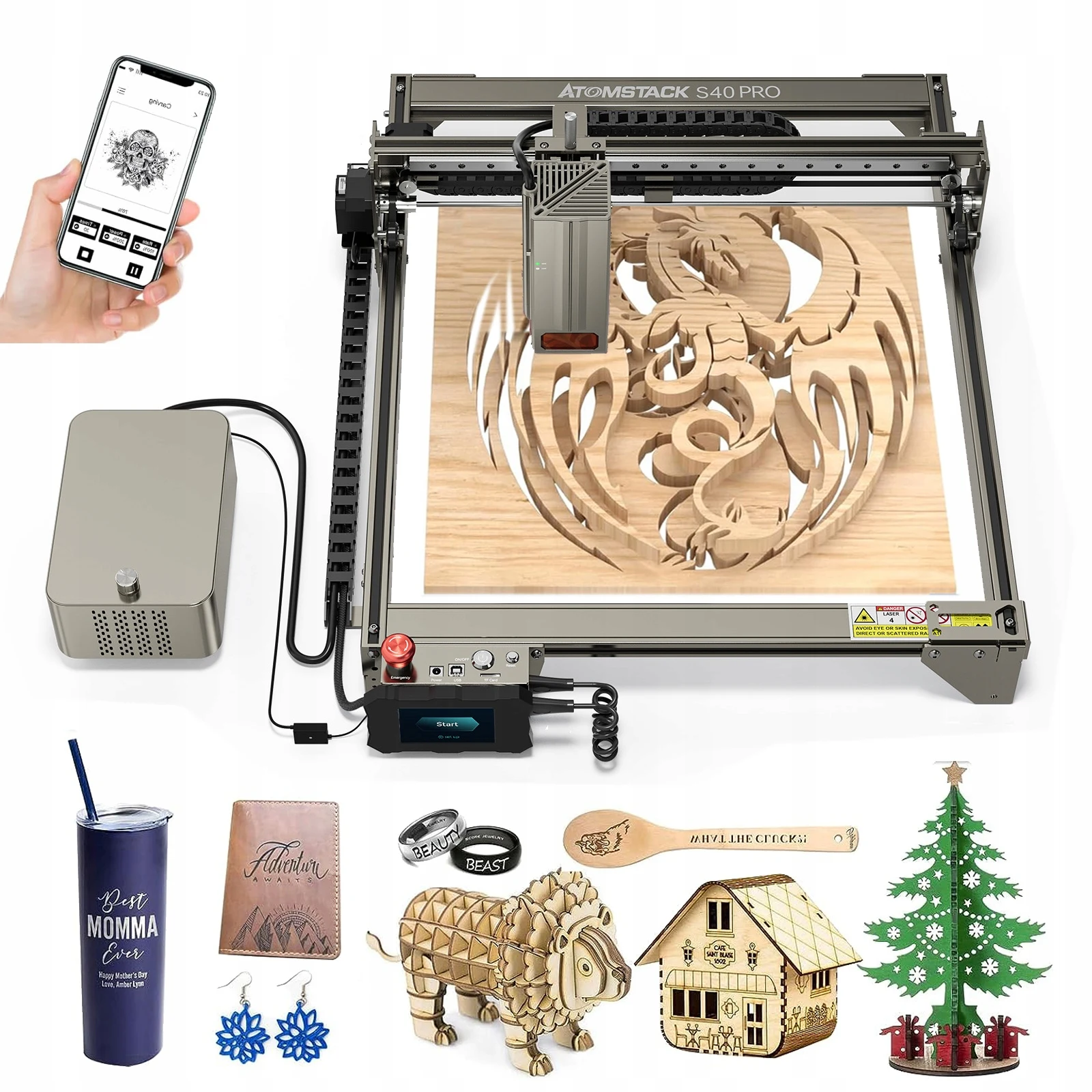 ATOMSTACK-S40-A40-X40-Pro-Max-210W-Professional-Laser-Engraving-Cutting ...