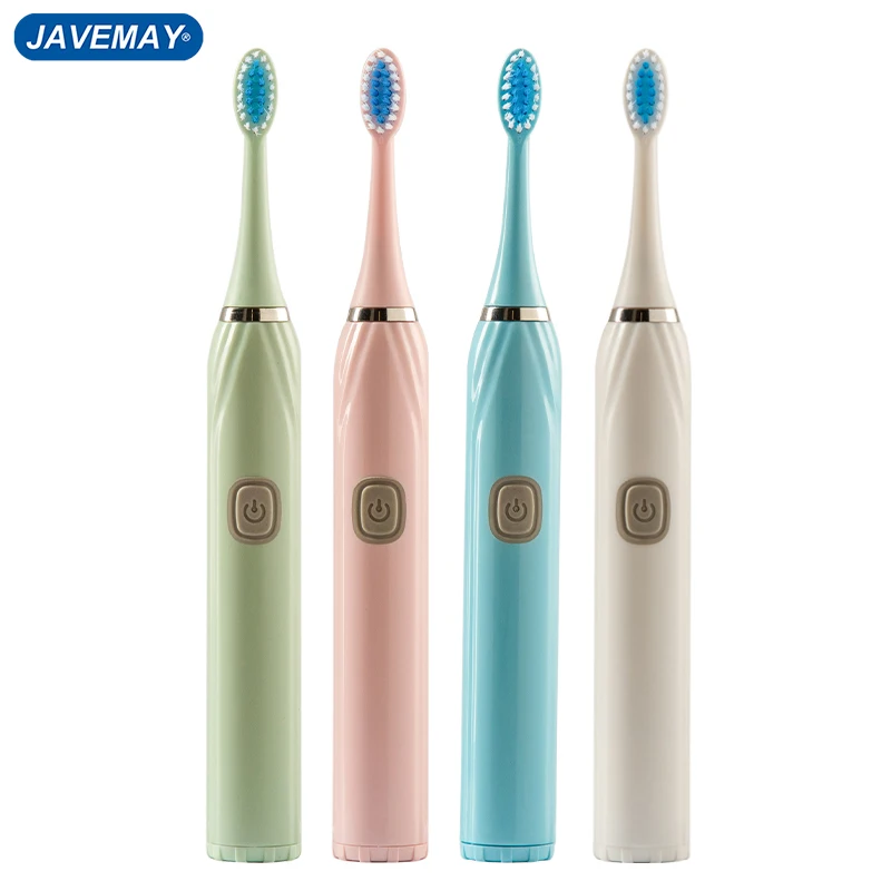 Electric Toothbrush With Battery For Adult Soft Bristle Waterproof Oral ...