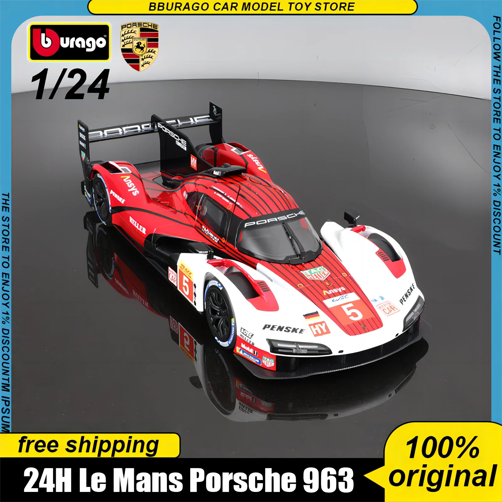 In-Stock-Bburago-24h-Le-Mans-Car-Model-1-24-Porsche-963-Ferrari-499p-Diecast-Model.jpg