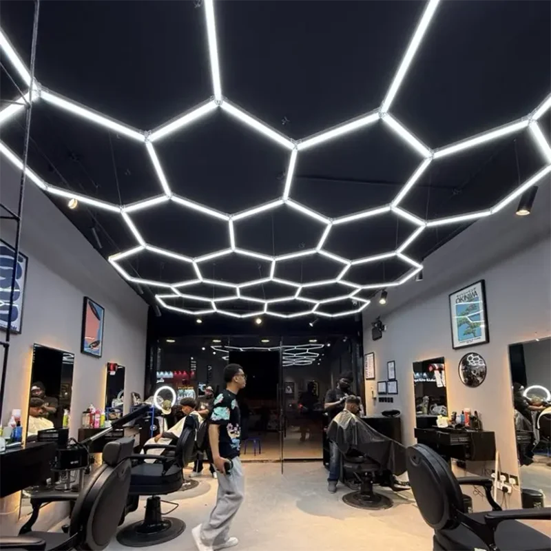 UPS Barbershop Hair Salon LED Ceiling Light Hexagon Garage Light ...