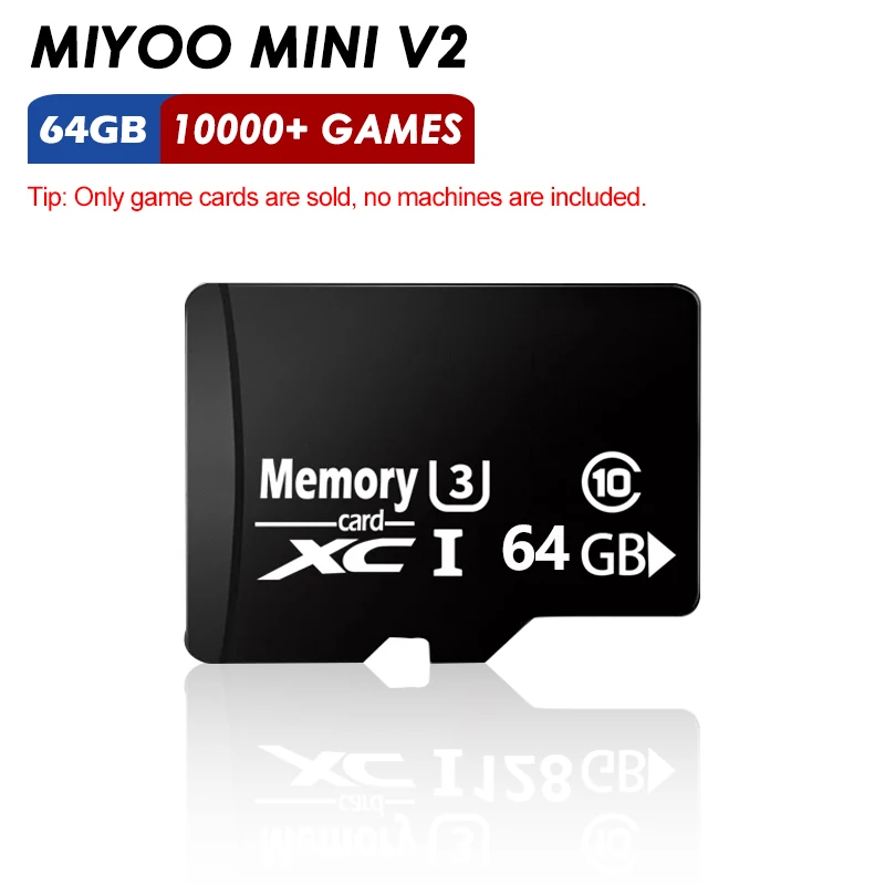 Miyoo Mini Plus SD Card 32G 64G 128G SD/TF Flash Card Built-in 25000 Games for Miniplus Mini+ ...