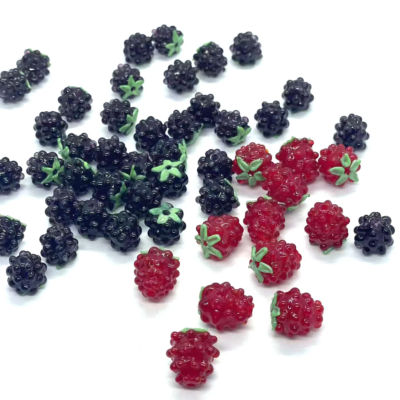 5pcs-Raspberry-Plum-Glass-Beads-Handmade-Fruit-Glass-Beads-for-Jewelry ...