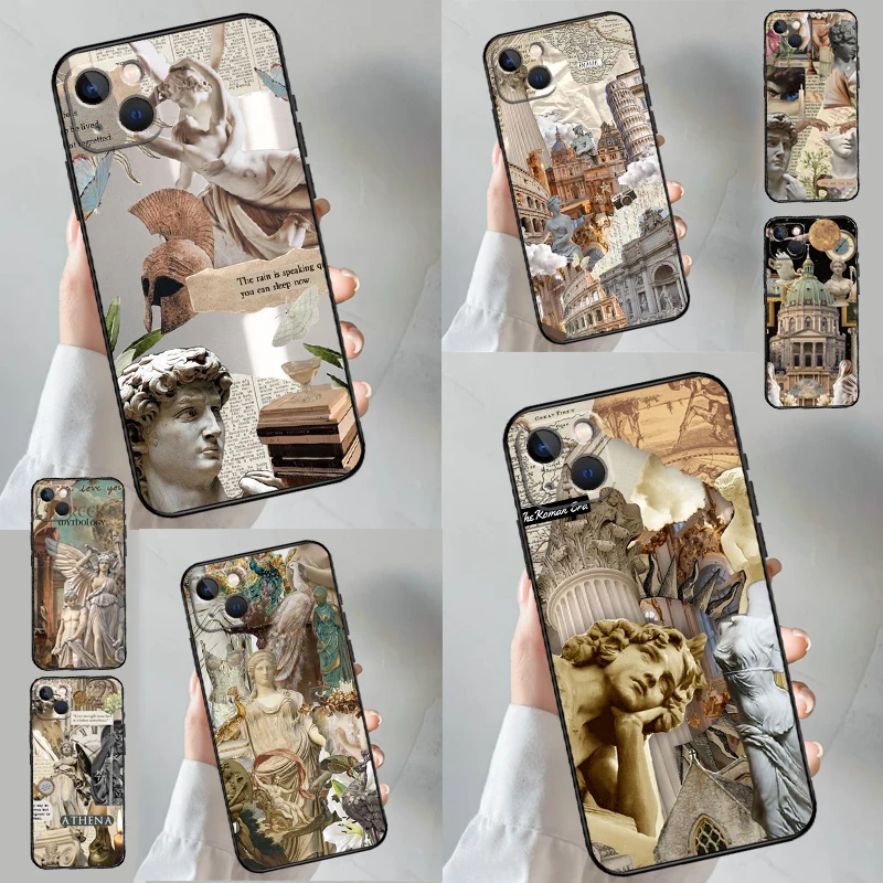 Greek mythology digital Phone Case For iPhone 16 15 14 13 12 Mini 11 ...