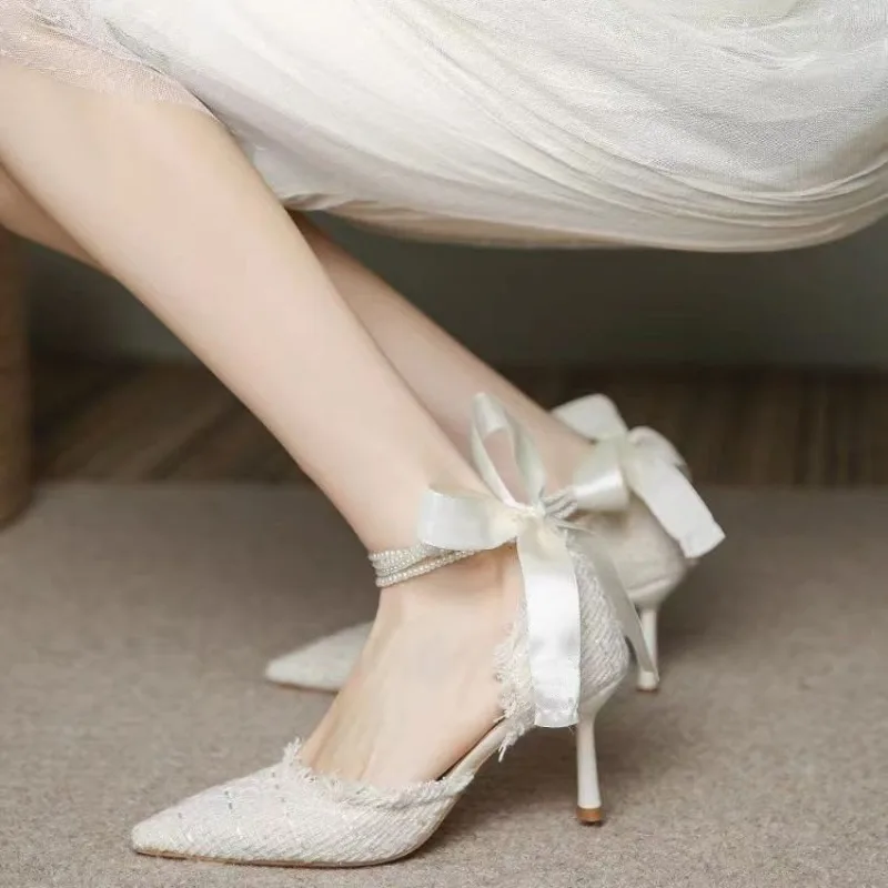 Womens-Pumps-2024-New-Wedding-Luxury-Brand-Design-String-Bead-Pearls ...