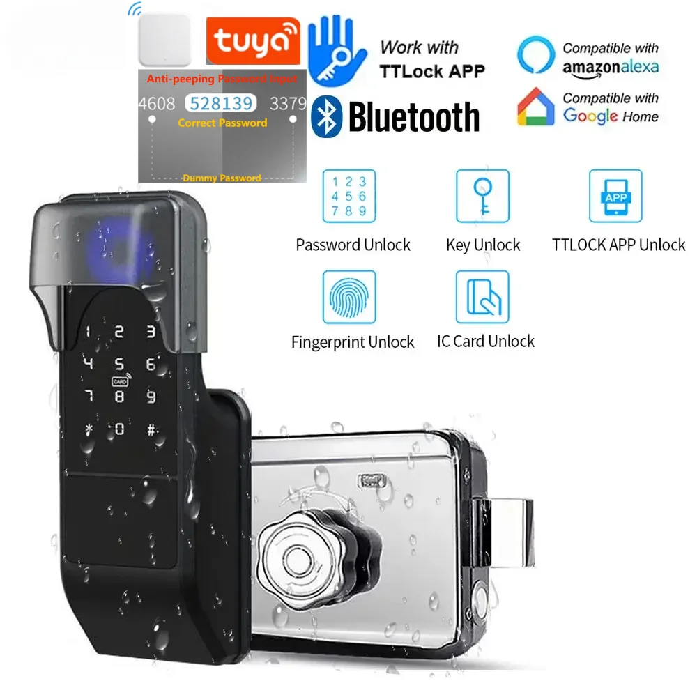 Waterproof-Fingerprint-Lock-Tuya-TT-Smart-Electronic-Locks-Card-free ...