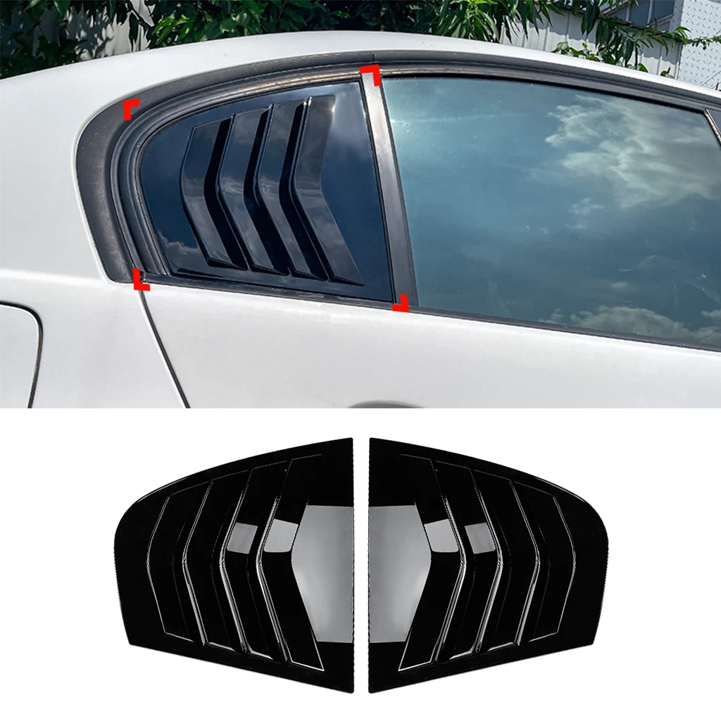Car Rear Side Window Louver Air Vents Windshield Decoration Cover For ...