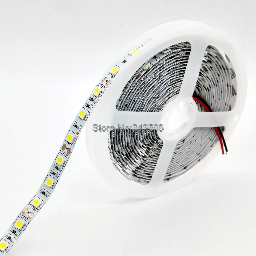 DC12V-2m-5050-SMD-60LEDs-m-300LEDs-Flexible-LED-Strip-Cool-White-IP20 ...