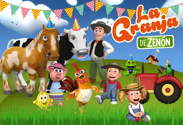 Custom Green Grass Farm Barn Animal Tractor Photo Background Vinyl La ...