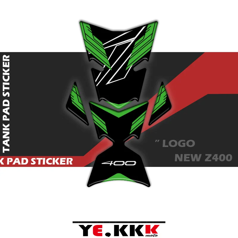 For Kawasaki Z400 Ninja Z 400 3D Stereo Fuel Gas Tank Pad Protector ...