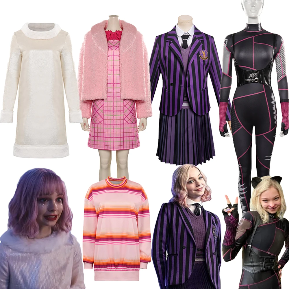 Friday-and-Enid-Sinclair-Cosplay-Costume-vestido-de-Halloween-terno-de-carnaval-para-crian-as ...