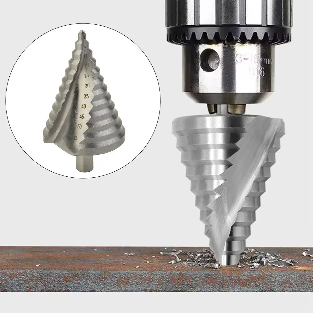 Pagoda Drill Step Drill Bit Open Multiple Aperture Silver Color Spiral ...