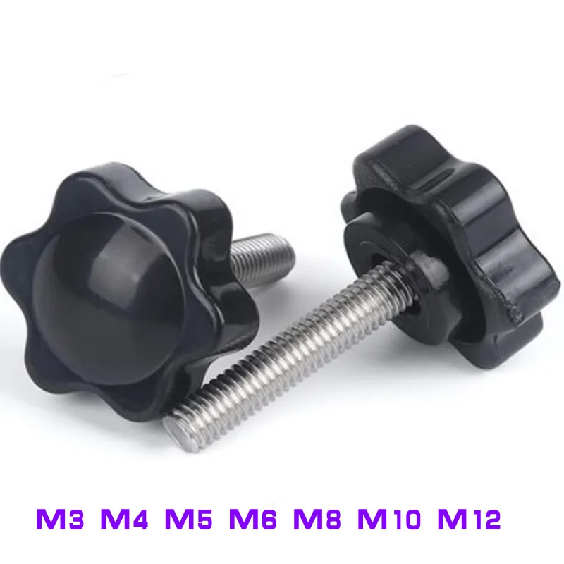 1-5-lot-Star-Shape-Thread-Clamping-Handle-Bolt-Bakelite-Hand-Knob ...