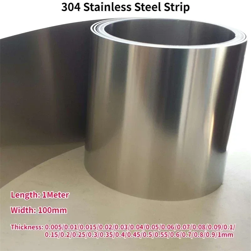 1Pcs-Length-1Meter-304-Stainless-Steel-Strip-Foil-Thin-Steel-Sheet ...