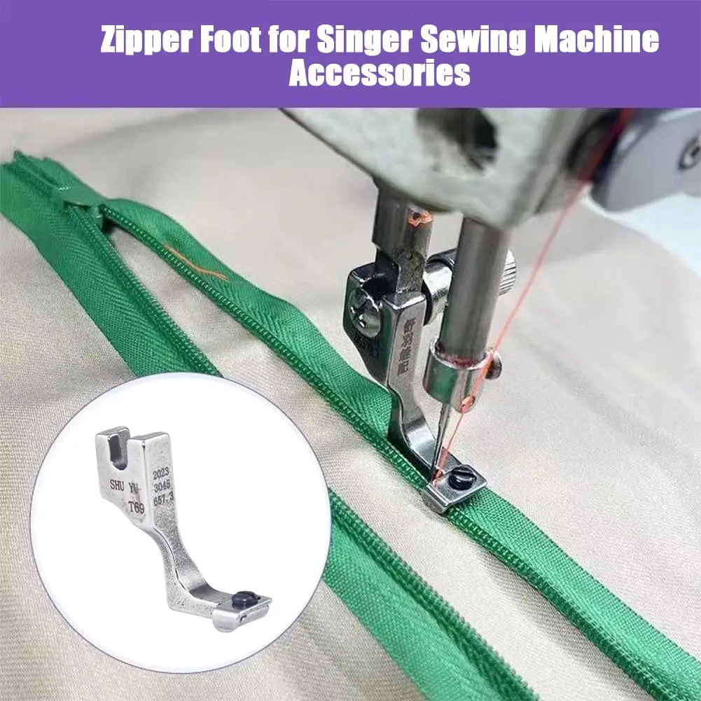 Zipper-Foot-For-Singer-Sewing-Machine-Accessories-Adjustable-Invisible ...