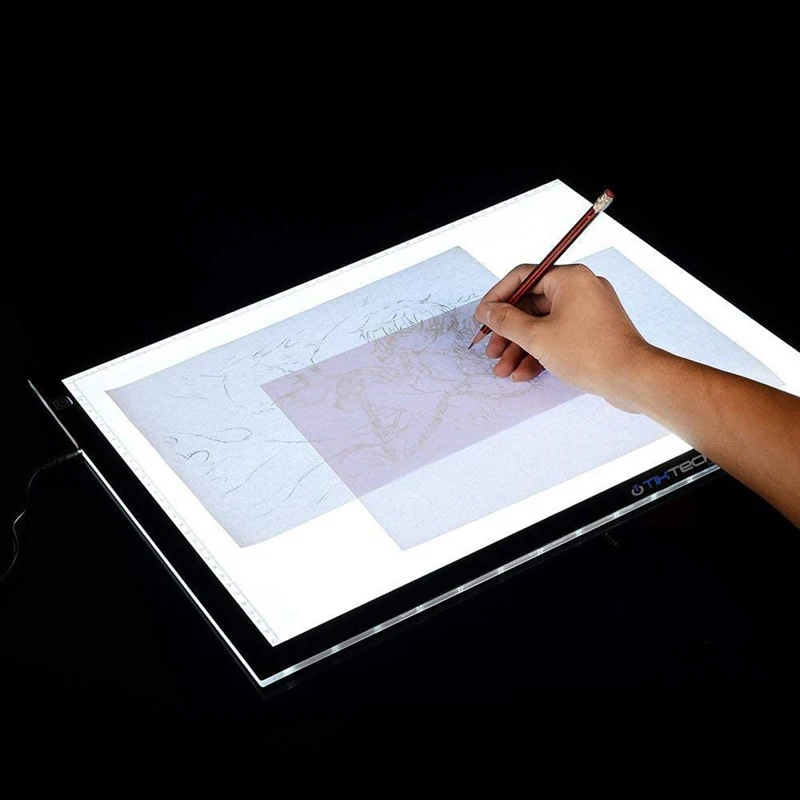 LED Graffiti Drawing Board Coloring Copy Table A5 Art Brightness Plate ...