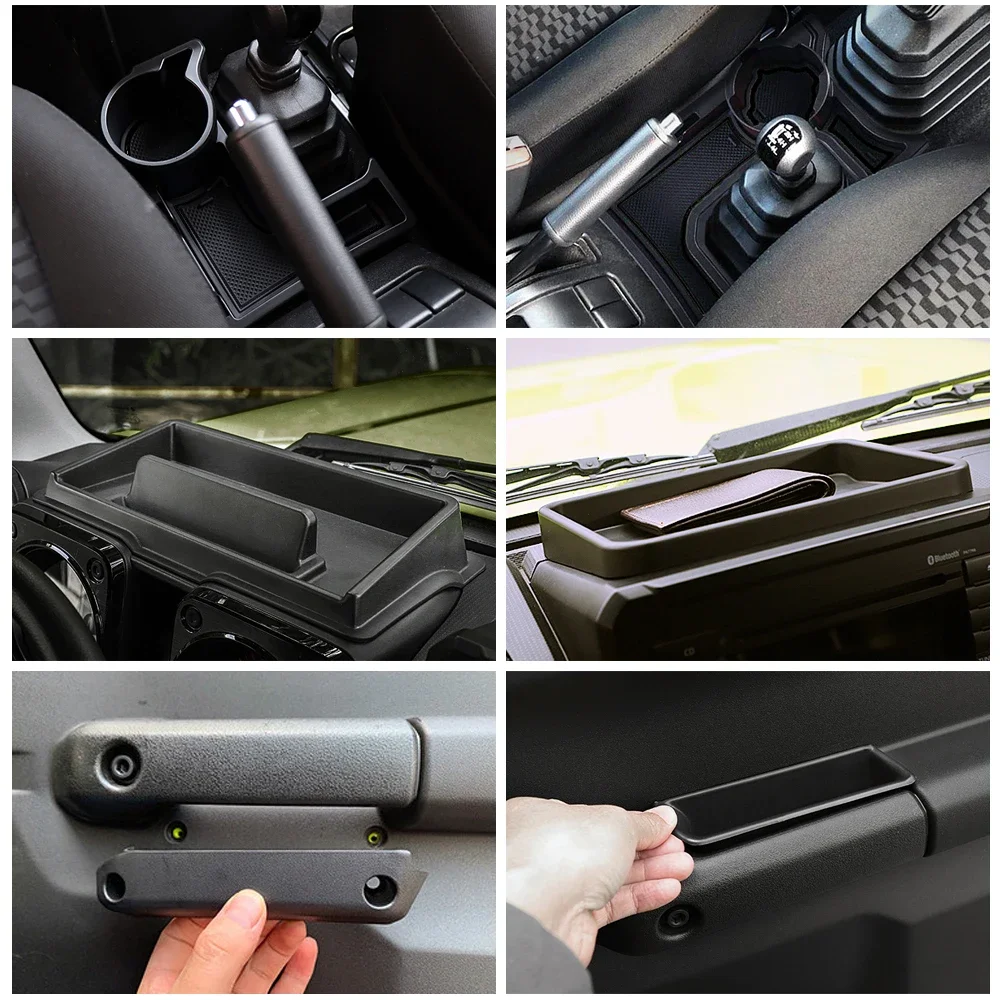 For-Suzuki-Jimny-2019-UP-Accessories-Stowing-Tidying-Handle-Dashboard-Gear-Shift-Storage-Box ...